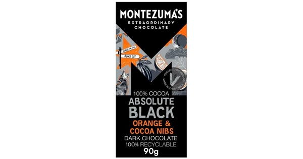 Absolute Black 100% Chocolate with Orange and Cocoa Nibs. Farm Direct